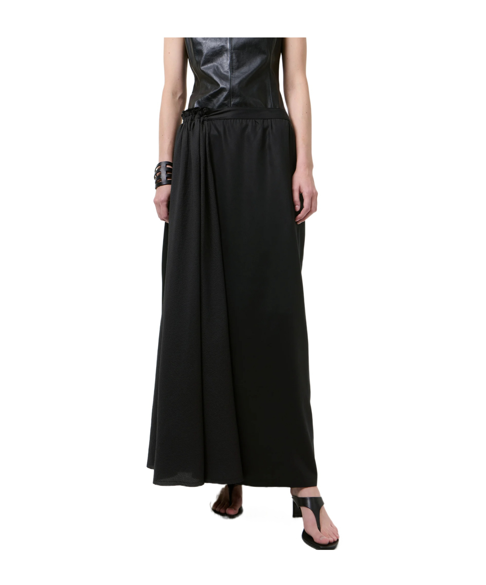 OUR LEGACY Our Legacy Maxi Skirt with Draped Front Panel